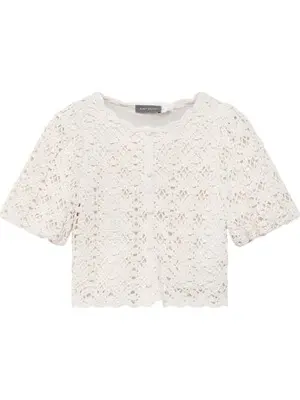 Mint Velvet Crochet Knit Top