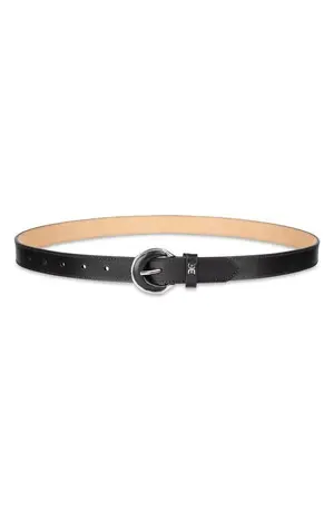Sam Edelman Leather Inlay Belt - Black