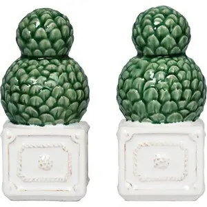 JULISKA Berry & Thread Topiary Salt & Pepper Shakers Set - Green Multi