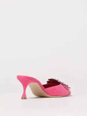 Manolo Blahnik Heeled Mules - Fuchsia