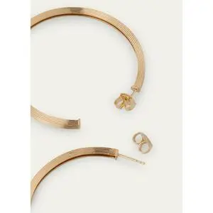 SYDNEY EVAN 14k Yellow Fluted Hoop Earrings