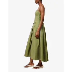 Simkhai Kittiya Pleated Woven Midi Dress
