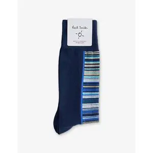 Paul Smith Signature Stripe Cotton-blend Socks - Blue