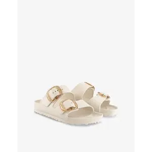 BIRKENSTOCK Arizona Big Buckle Suede Sandals - Eggshell Eva