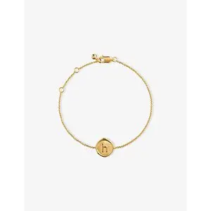 Monica Vinader Initial-h Stamp Chain Bracelet - Gold