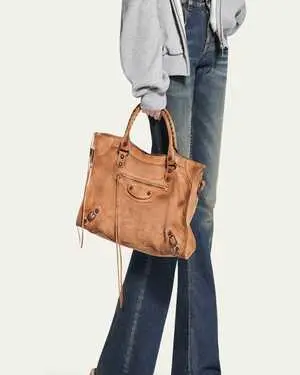 Balenciaga Le City Medium Tote Bag - Noce