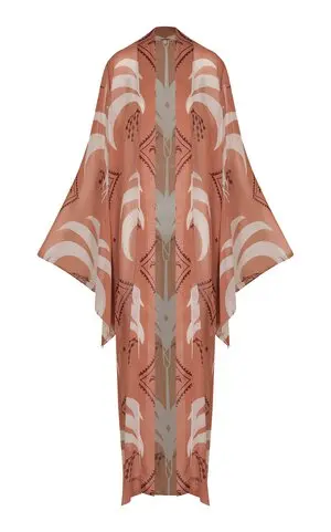 Long Printed Kaftan Cover-ups