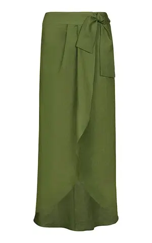 Green Wrap Skirts