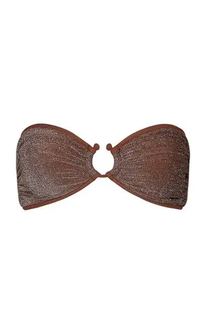 Johanna Ortiz Seawaters U-ring Bikini Top - Brown