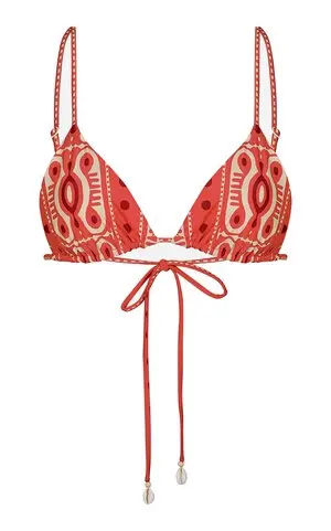 Johanna Ortiz Johanna Ortiz Konibo Printed Bikini Top Red