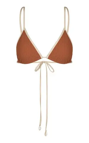 Johanna Ortiz Playa Del Río Bikini Top Brown