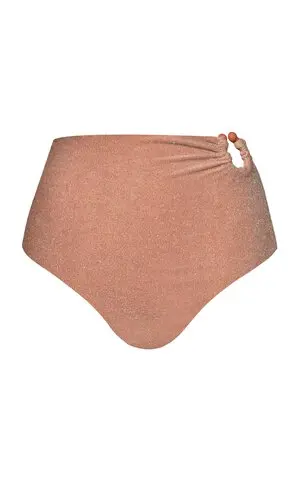 Johanna Ortiz Taita Shimmering Bikini Bottom - Nude