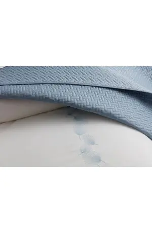 MATOUK Feather Embroidered Duvet Cover - Blue