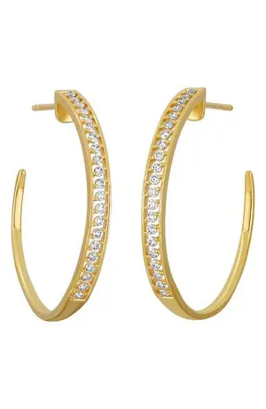 Bony Levy Kiera Diamond Hoop Earrings - 18k Yellow Gold