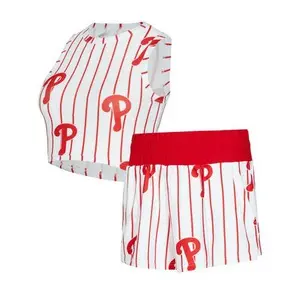 CONCEPTS SPORT Pinstripe Tank & Short Set - White