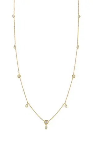Bony Levy Diamond Station Necklace - 18k Yellow Gold