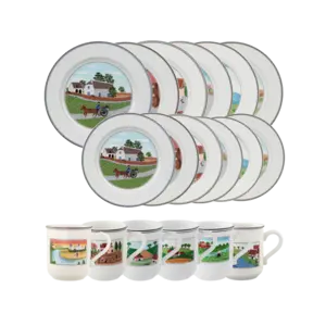VILLEROY & BOCH Design Naif 18 Piece Dinnerware Set For 6 - Multi