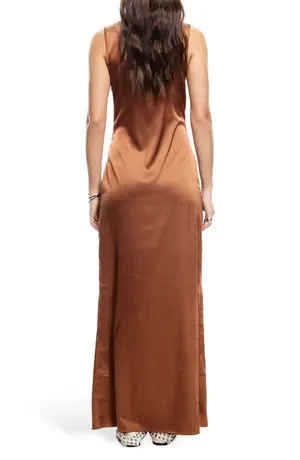 Lioness Lace Trim Satin Maxi Dress