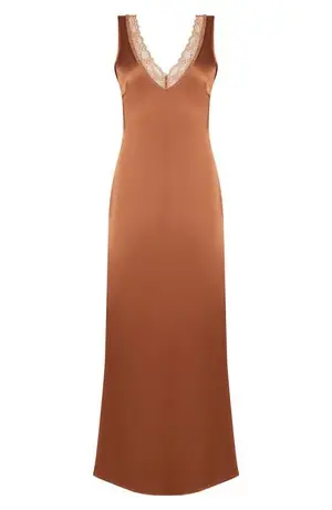 Lioness Lace Trim Satin Maxi Dress