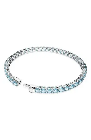 SWAROVSKI Matrix Crystal Tennis Bracelet - Blue