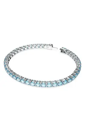 SWAROVSKI Matrix Crystal Tennis Bracelet - Blue