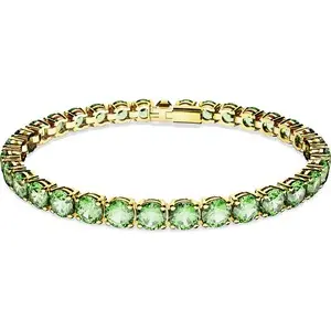 SWAROVSKI Matrix Crystal Tennis Bracelet Green
