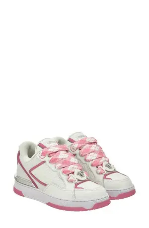 Versace Low Top Sneaker - Off White/ Guava/ Palladium