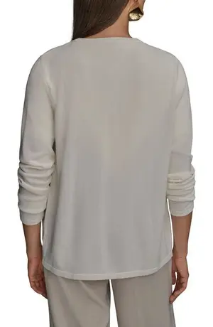 Donna Karan New York Sequin Patterned Cardigan