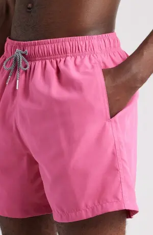 BOARDIES Solid Swim Trunks - Pink