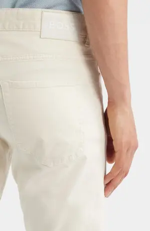 BOSS Delaware Slim-fit Five-pocket Pants - Open White