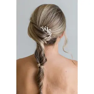 Brides & Hairpins Brooks Faux Pearl Hair Comb - Silver