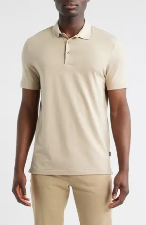 BOSS Pitton Slim Fit Mercerized Cotton Polo
