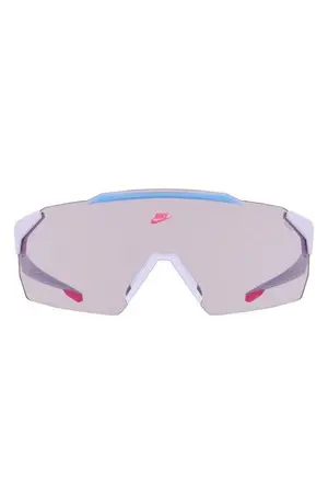 Nike Limitless 61mm Shield Sunglasses - Amethyst Tint / Blue Flash