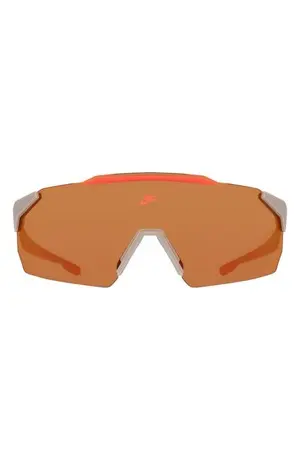 Nike Limitless 61mm Shield Sunglasses - College Grey / Orange Mirror