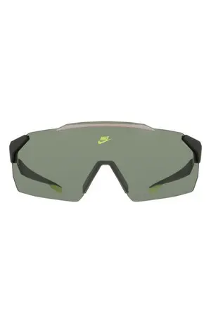 Nike Limitless 61mm Shield Sunglasses - Sequoia / Green