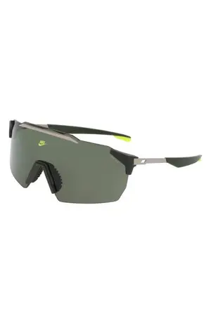 Nike Limitless 61mm Shield Sunglasses - Sequoia / Green