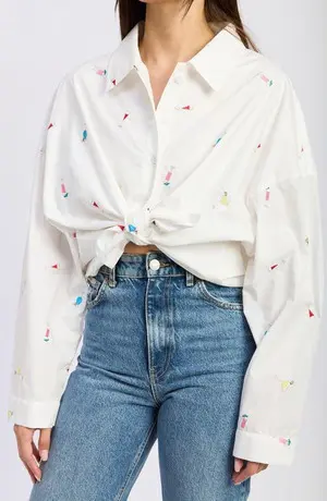 EN SAISON Nellie Printed Button-up Shirt