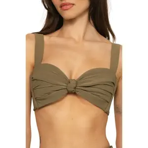 MONTCE Hayden Knotted Bikini Top - Khaki