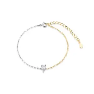 MAZIN JEWELS Avignon Square Bracelet - Silver And Gold