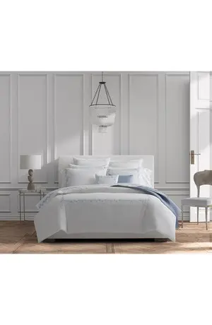 MATOUK Feather Set Of 2 Pillowcases - Blue