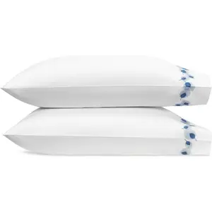 MATOUK Feather Set Of 2 Pillowcases Navy