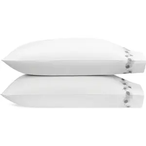 MATOUK Feather Set Of 2 Pillowcases Platinum