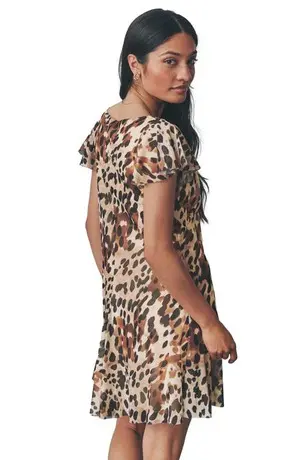 NEXT Animal Print Mesh Minidress