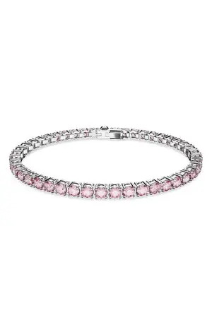 SWAROVSKI Matrix Crystal Tennis Bracelet - Pink