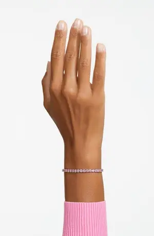 SWAROVSKI Matrix Crystal Tennis Bracelet - Pink