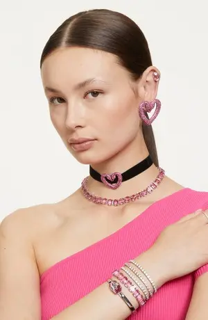 SWAROVSKI Matrix Crystal Tennis Bracelet - Pink