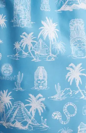 BOARDIES Printed Swim Trunks - Blue