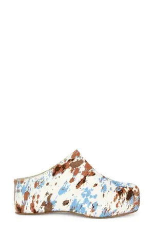AZALEA WANG Darwin Faux Calf Hair Clog