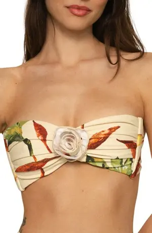 MONTCE Rosa Bandeau Bikini Top - Rooted Floral