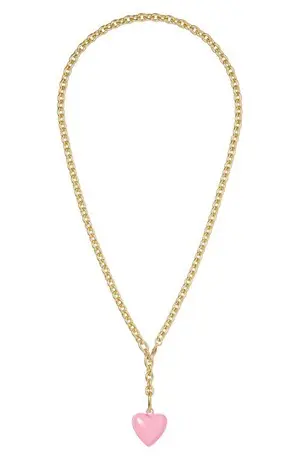 ROXANNE ASSOULIN The Mini Happy Heart Pendant Necklace - Pink